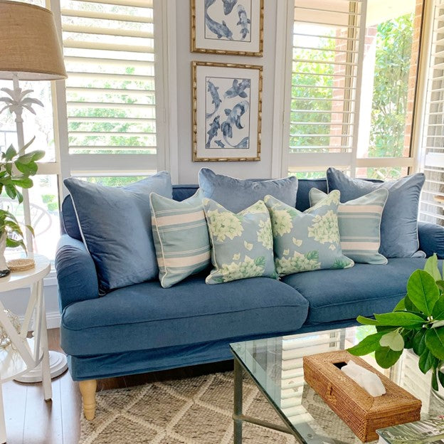What Colour Cushions Go With a Blue Sofa? | Willow Home & Living